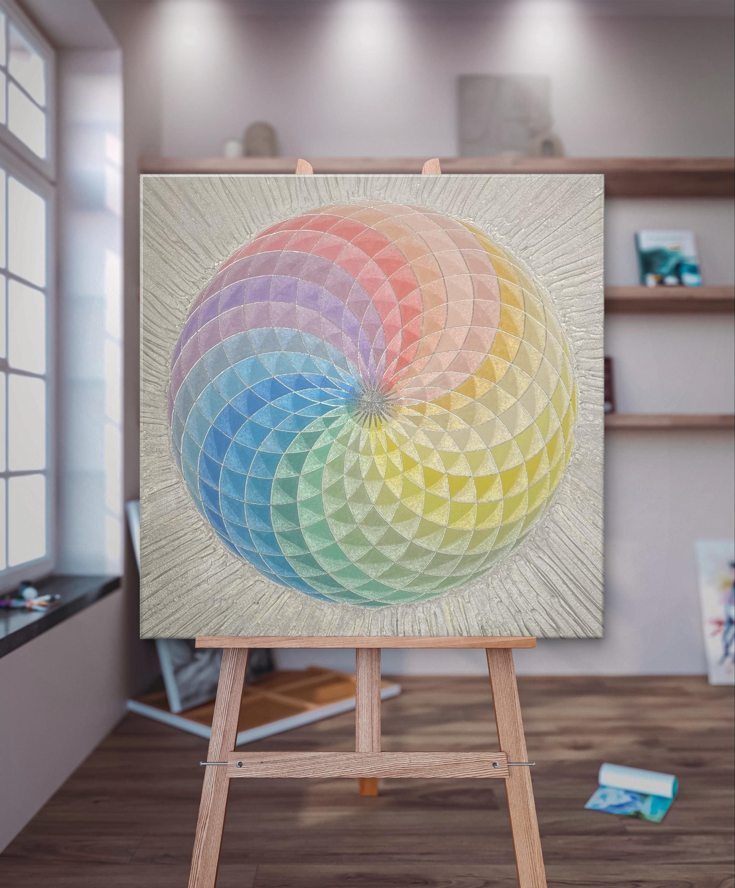 Torus Acrylic Painting - Sacred Geometry Art - Etsy