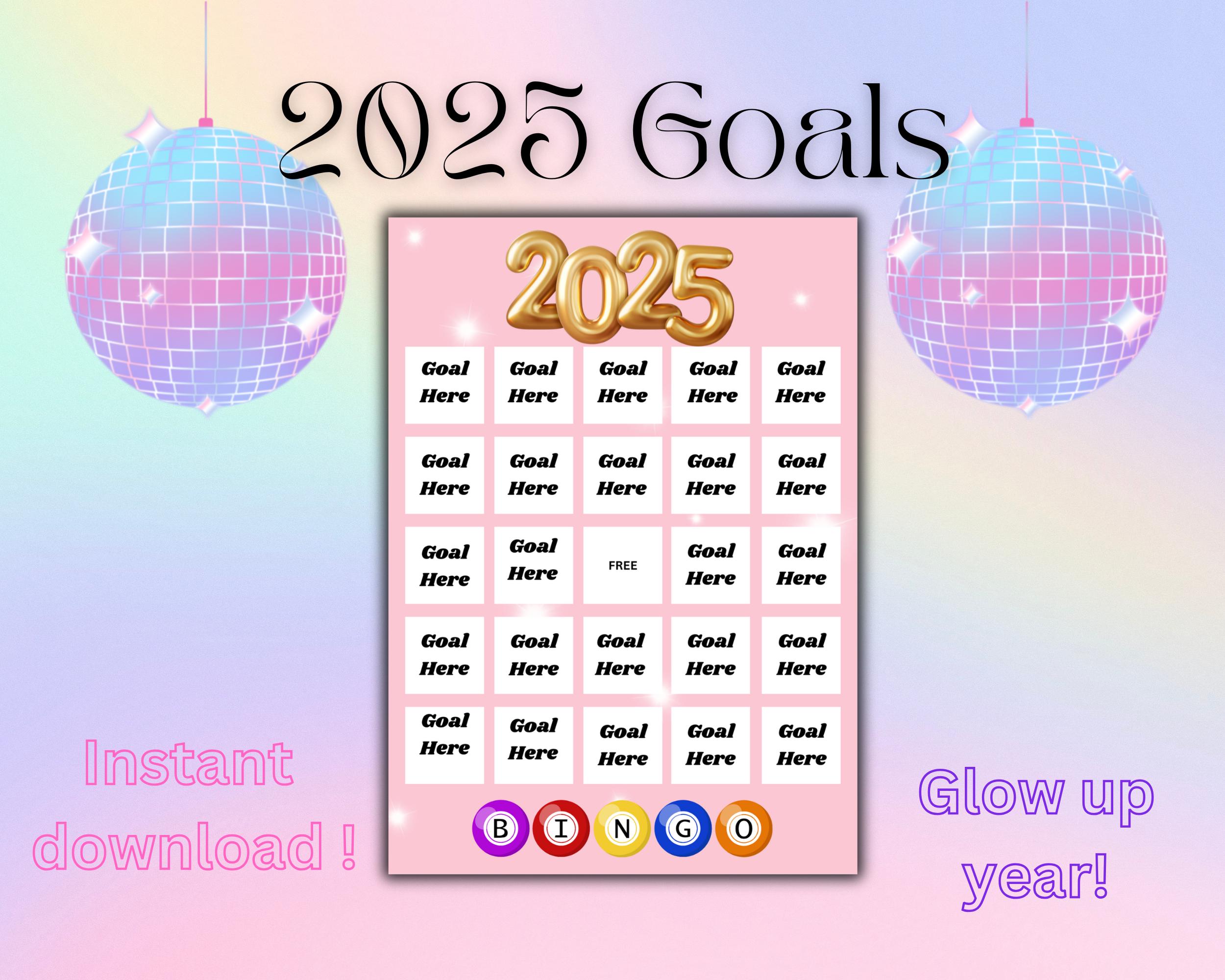 2025 Bingo Card for New Year Goals/ Personal Goals for 2025/ 2025 New ...