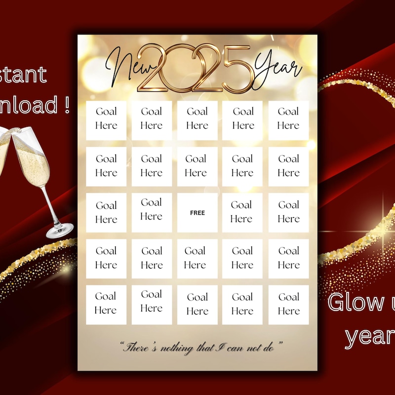 2025 Bingo Card Printable - Etsy