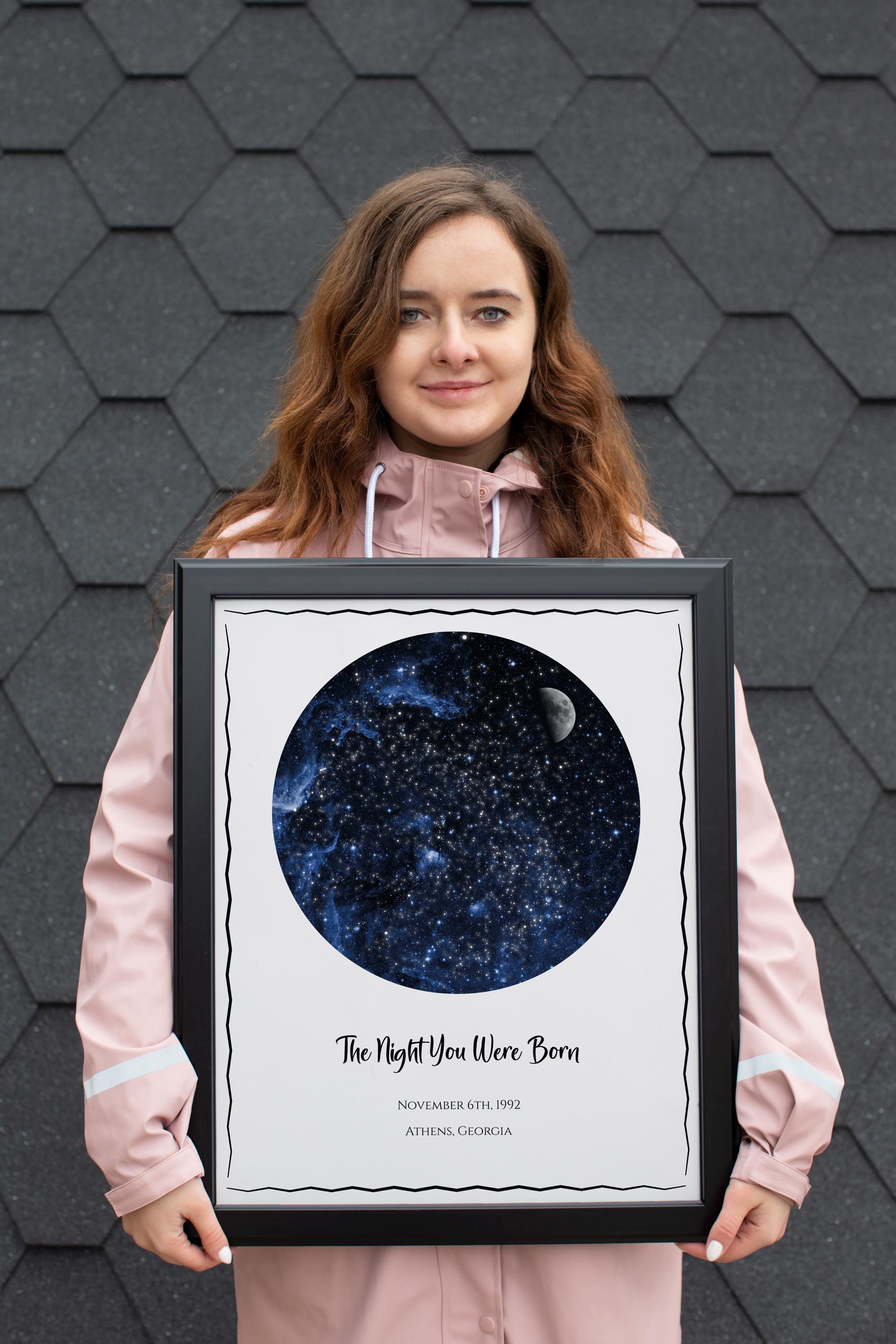 Unique Custom Star Map, Personalised Star Map, Galaxy Star Map, Wedding ...