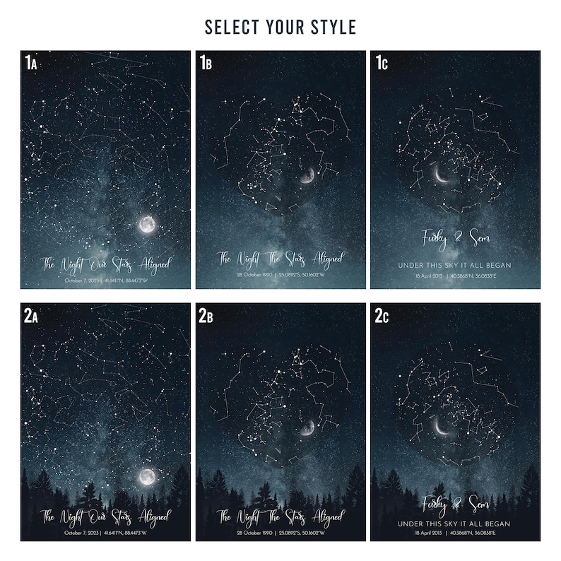 Custom Star Map Print: Personalized Constellation Gift - Etsy