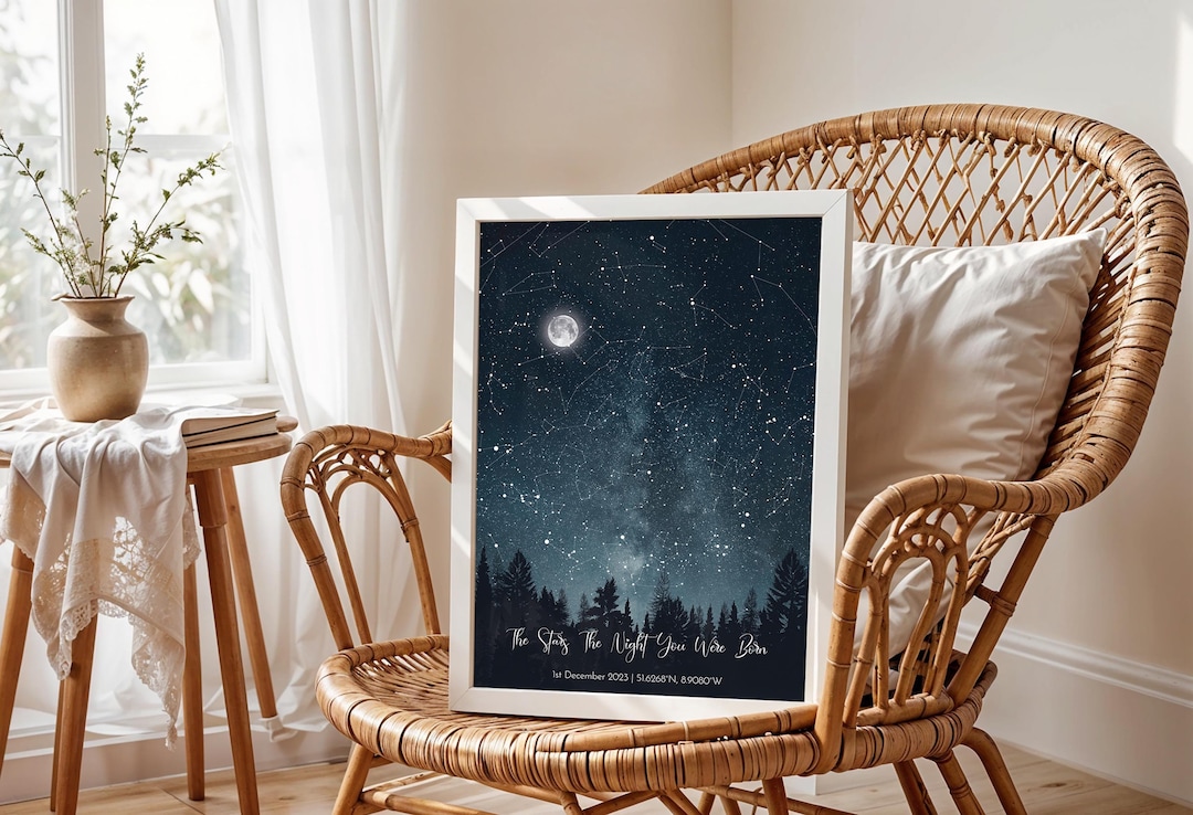 Custom Star Map, Constellation Gift, Night Sky Print, Sky Map, Wedding ...