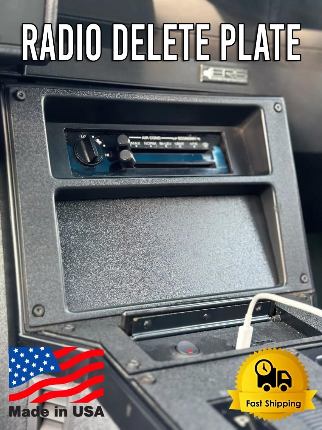 1982-1992 Camaro IR0C Z28 RS Radio Delete Plate OEM Texture/look Made ...