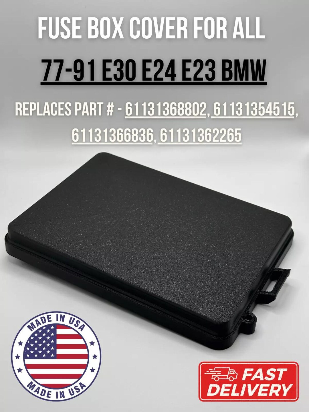 BMW E30 E24 E23 Fuse Box Cover | Replaces - 61131368802 | 61131366836 ...