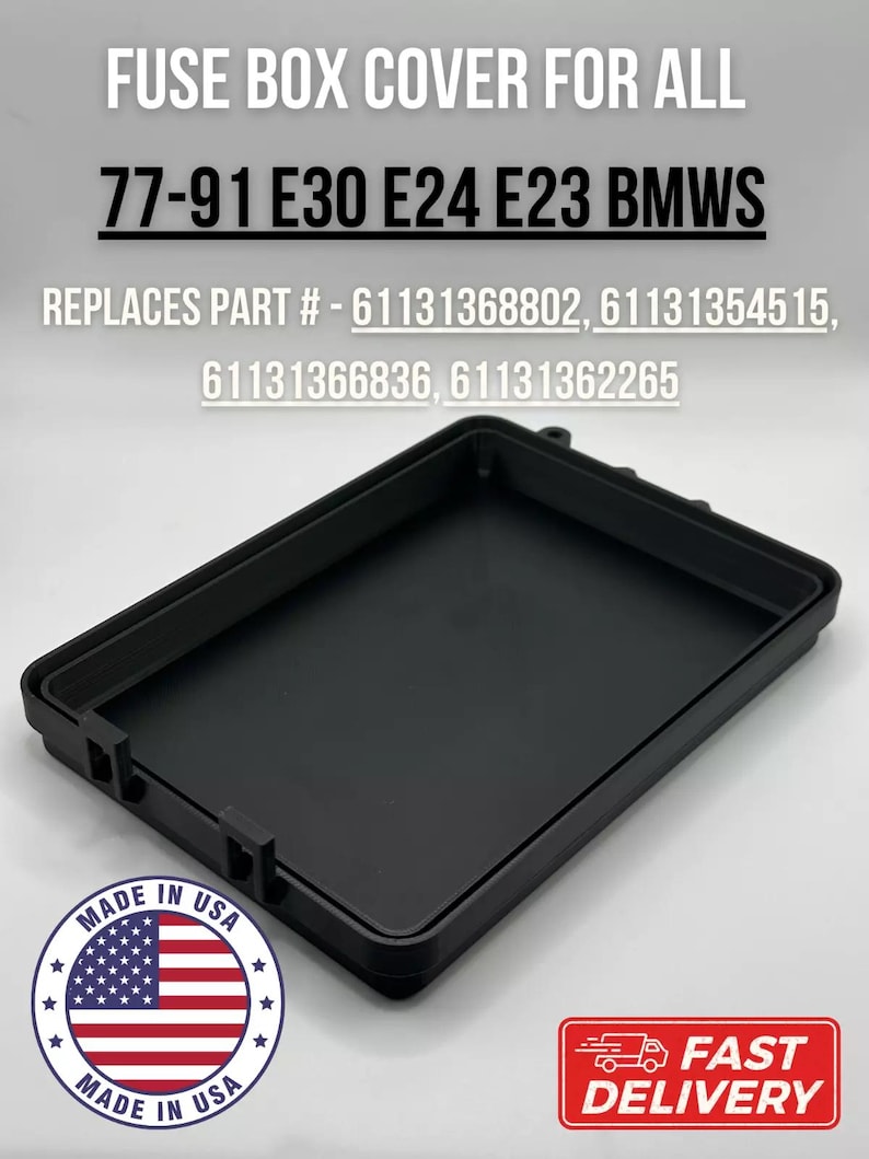 BMW E30 E24 E23 Fuse Box Cover | Replaces - 61131368802 | 61131366836 ...