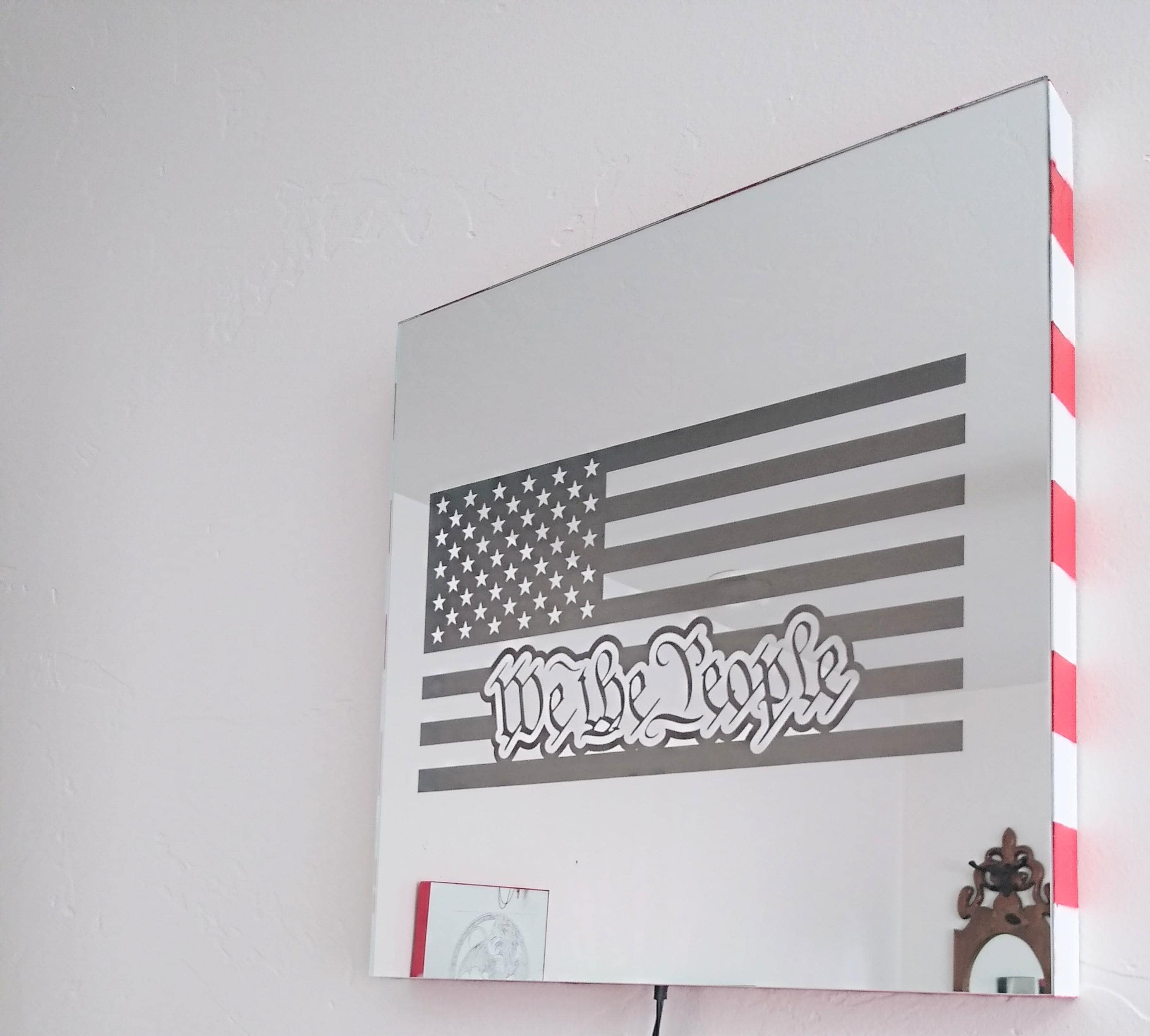 American Flag Mirror With LED Sound Reactive Lights to Show off Our ...