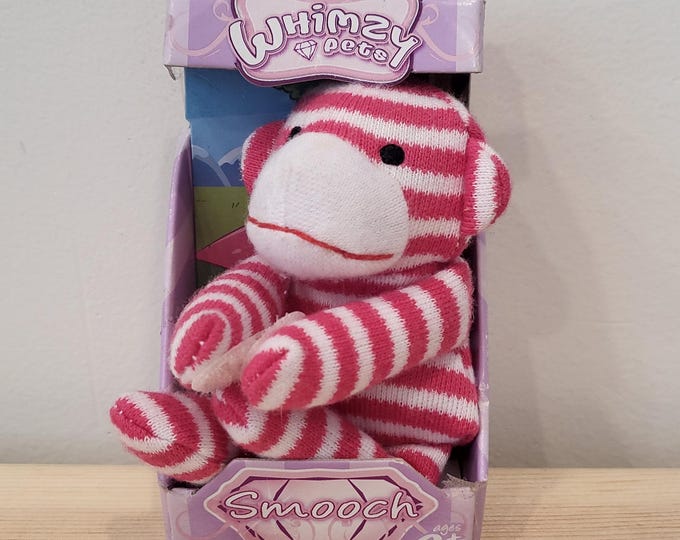 2010 Whimzy Pets Mini Sock Monkey Smooch Series 5 Blip Toys Collectable ...