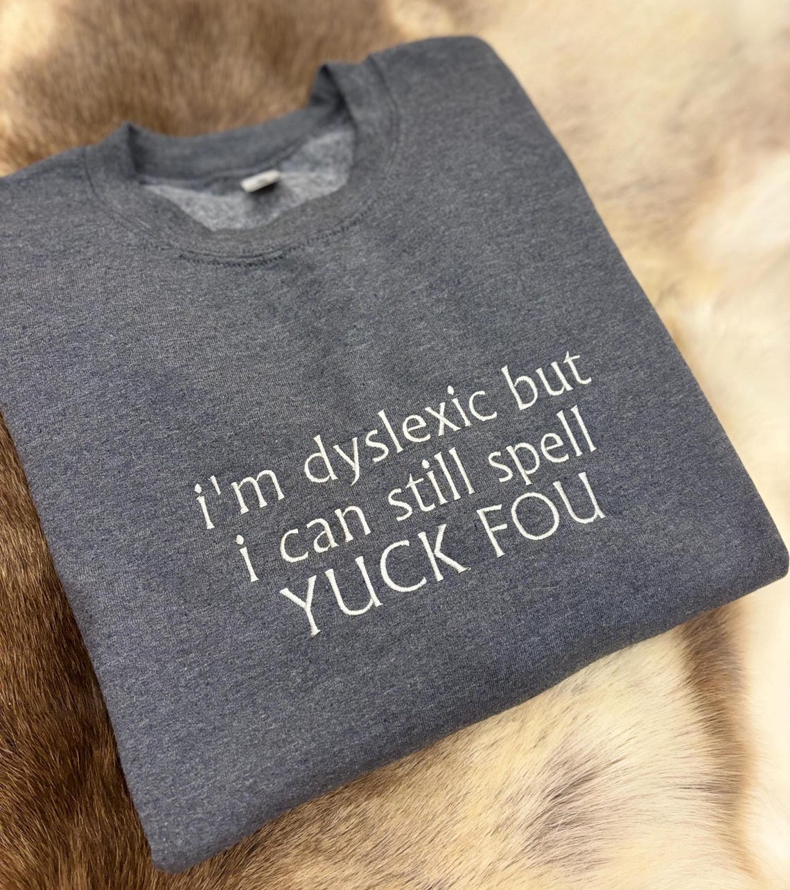 Custom Embroidered Text Sweatshirt | Personalized Unisex Crewneck - Etsy