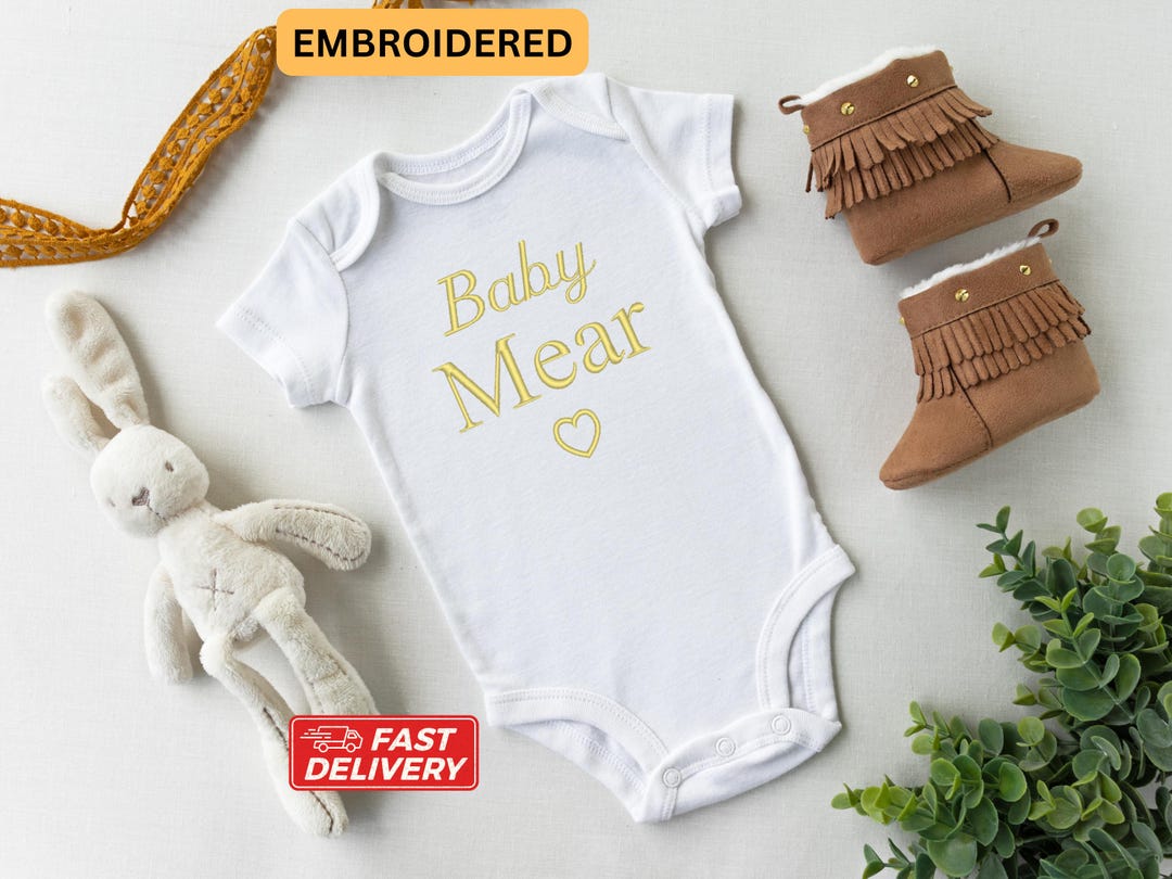 Personalized Embroidered Baby Sleepsuit, Custom Name, 100% Cotton - Etsy