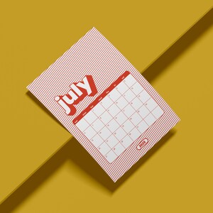 2025 Retro Stripe Printable 2025 Calendar | Fun Bold Wall Calendar ...