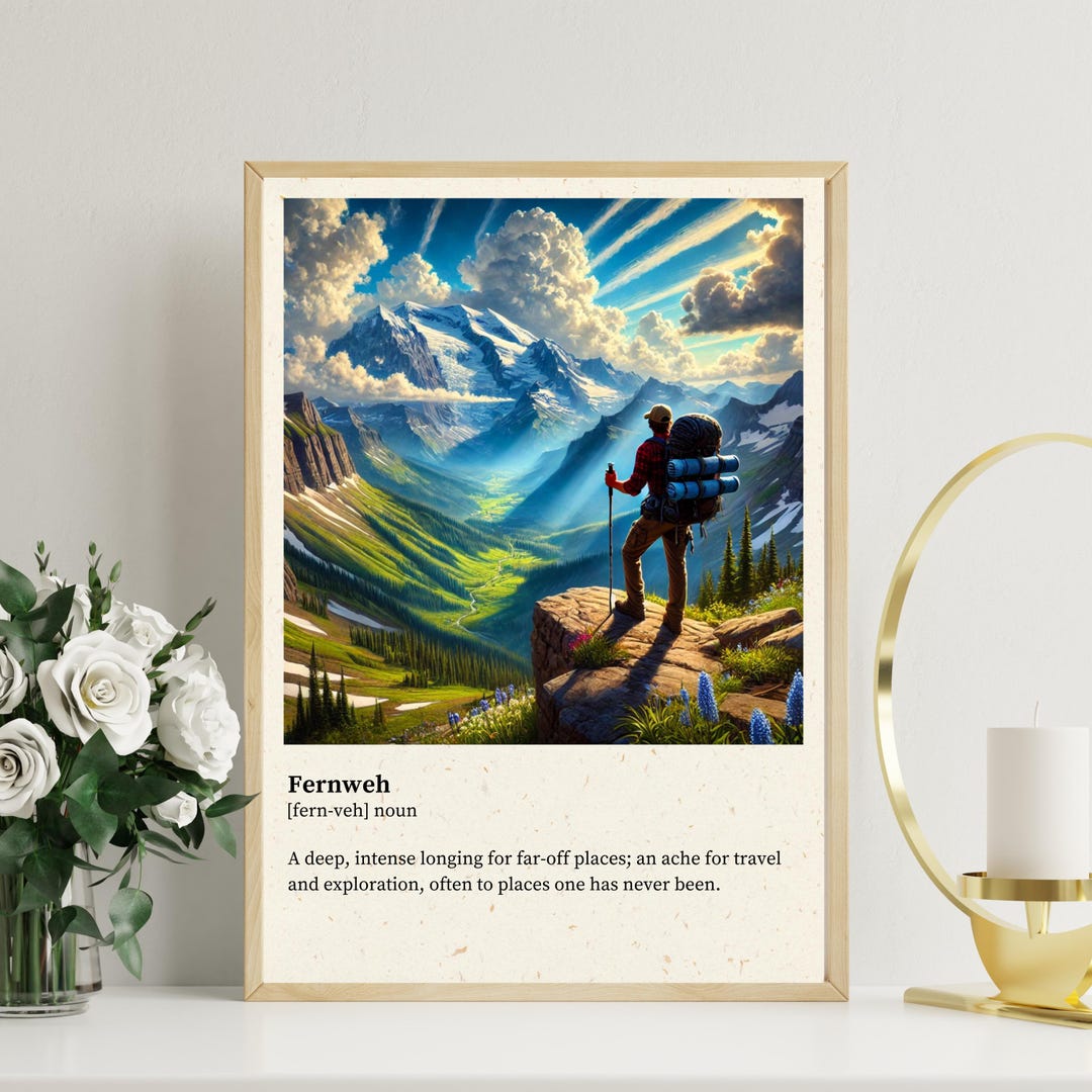 Fernweh Definition Print, Printable Quote, Word Poster, Definition ...