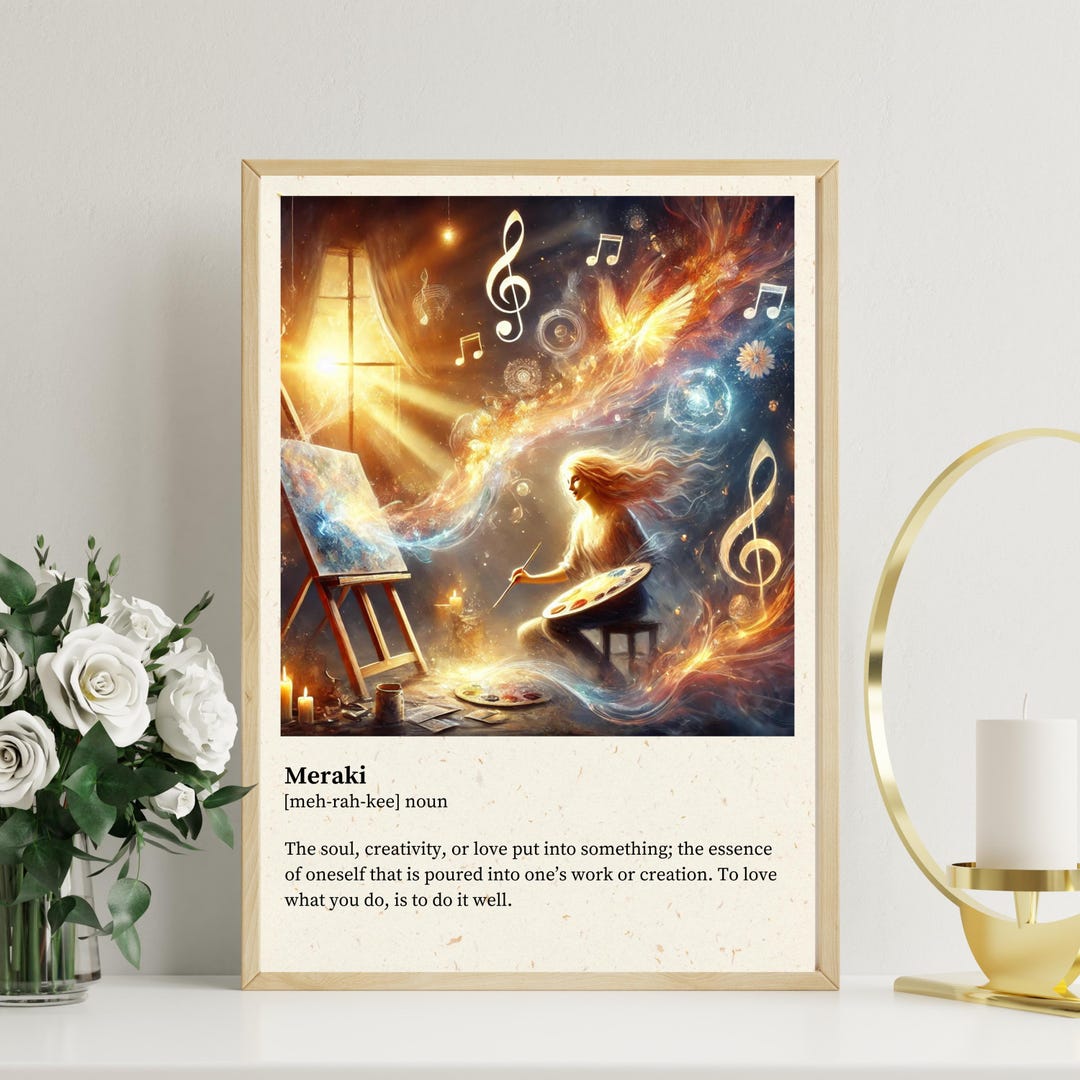 Meraki Definition Print, Printable Quote, Word Poster, Definition ...