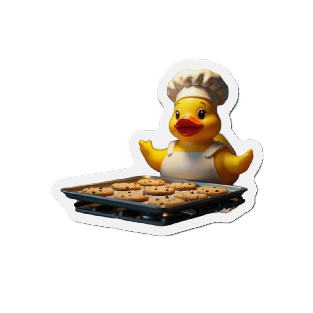 Rubber Duck Baker Magnet, Cute Fridge Magnet, Kitchen Decor, Funny ...