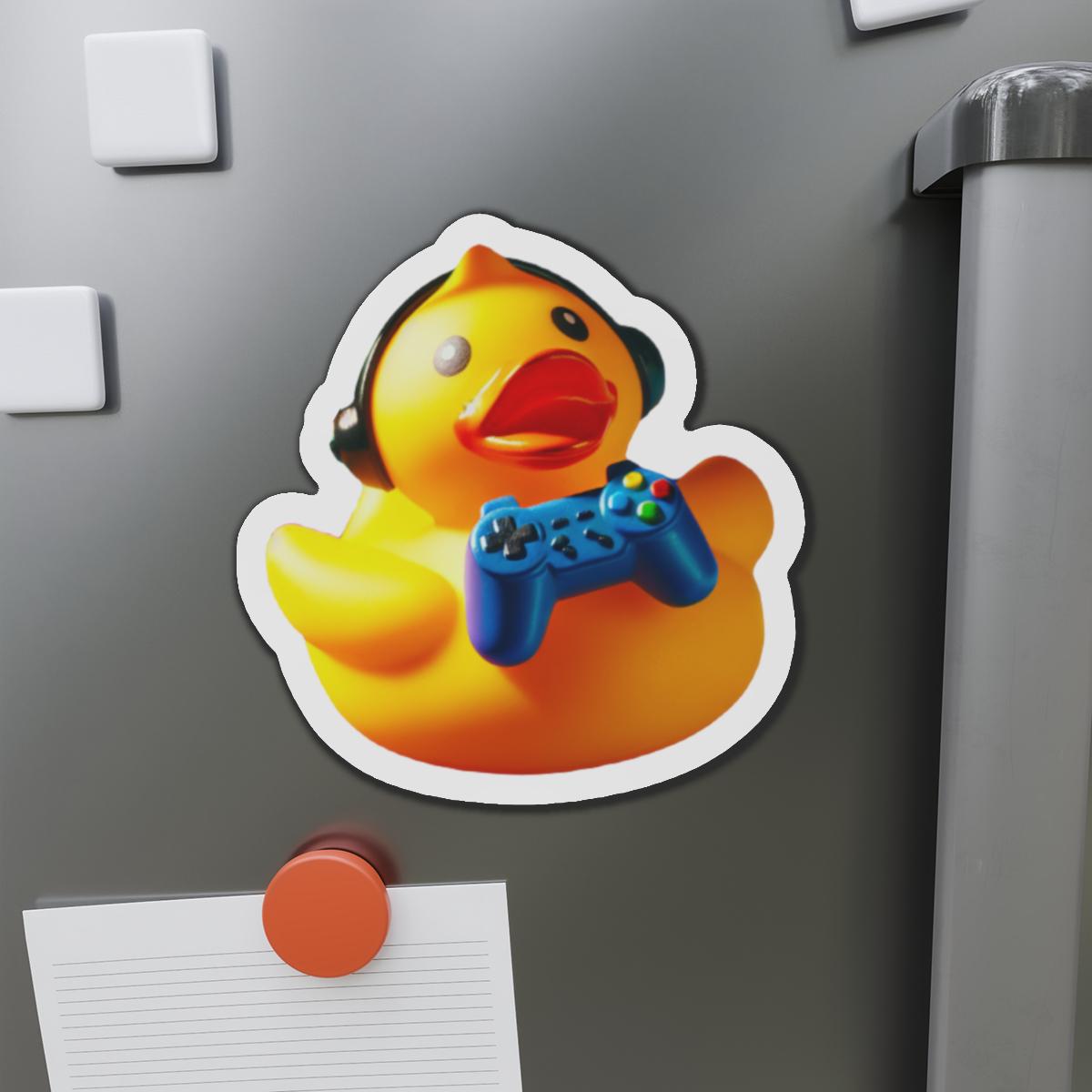 Video Game Rubber Duck Magnet - Cute Die-cut Design With a Rubber Duck ...