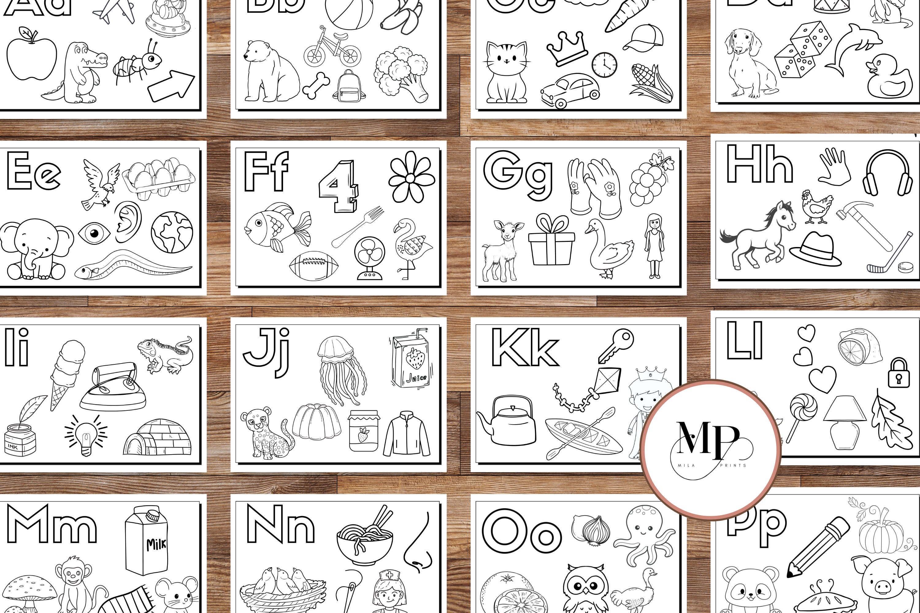 Alphabet Coloring Pages for Preschoolers, Homeschooling Printable, Fun ...