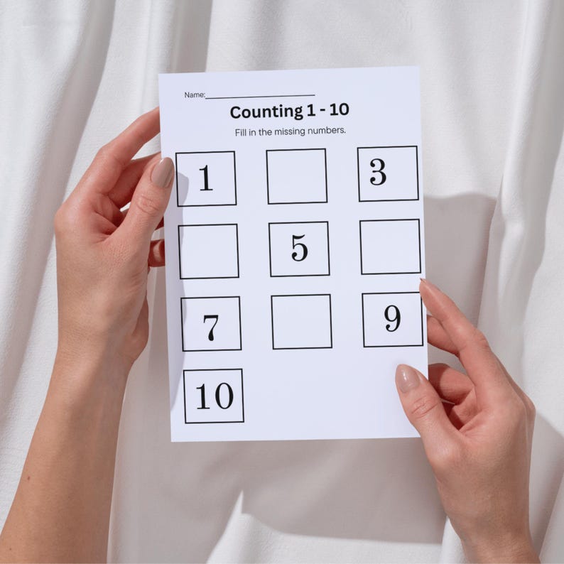 Missing Numbers 1-25 Worksheets: Preschool Math (digital Download) - Etsy