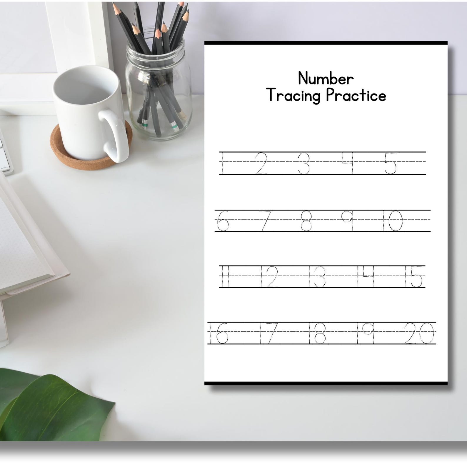 Alphabet and Number Tracing Worksheets, Letter Handwriting Chart ...