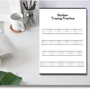 Alphabet and Number Tracing Worksheets, Letter Handwriting Chart ...