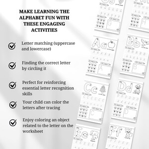 Alphabet Tracing Coloring Worksheets for Toddlers Printable Alphabet ...