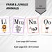 ABC Flashcards for Kids, Jungle & Farm Animal Alphabet Cards ...