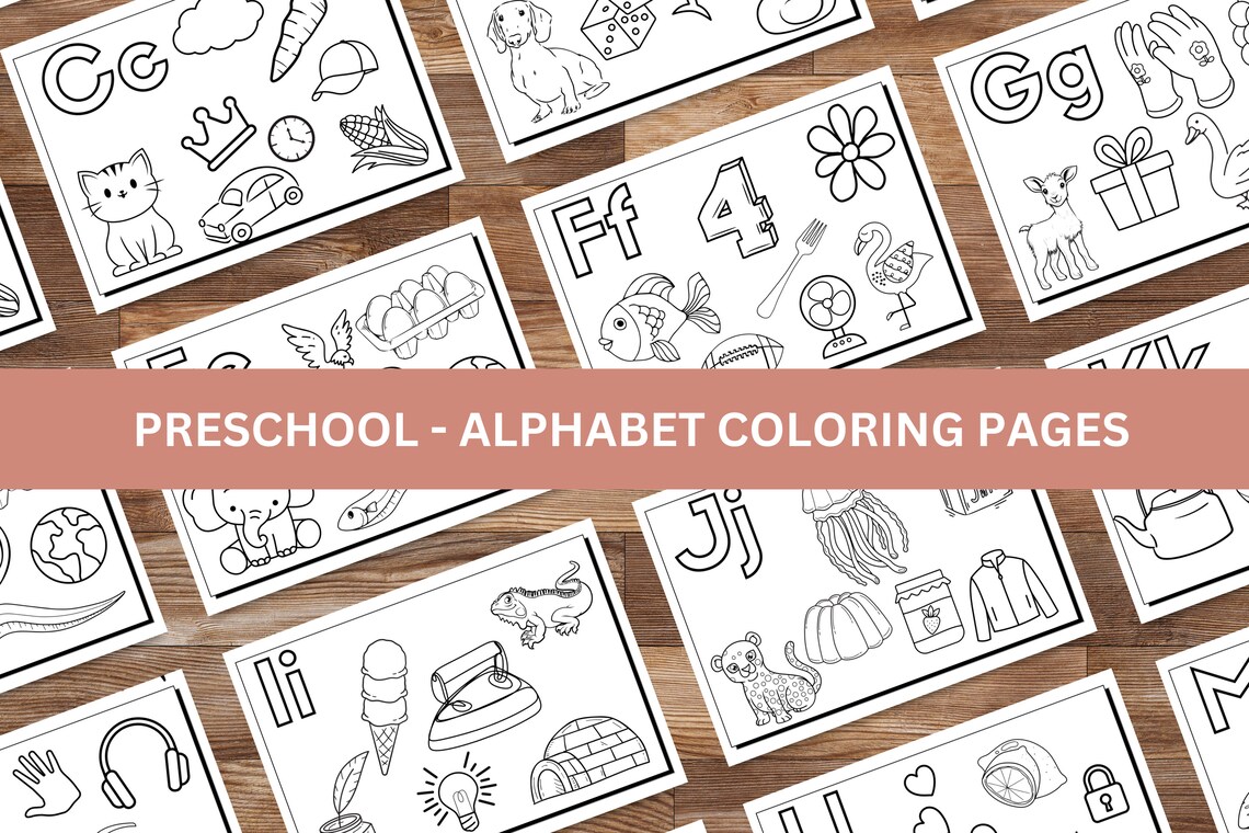 Alphabet Coloring Pages for Preschoolers, Homeschooling Printable, Fun ...