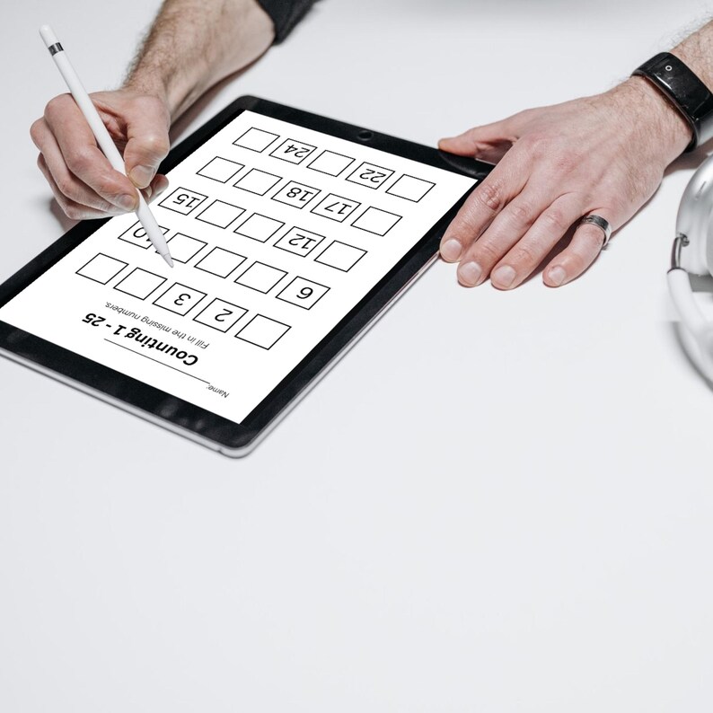 Missing Numbers 1-25 Worksheets: Preschool Math (digital Download) - Etsy