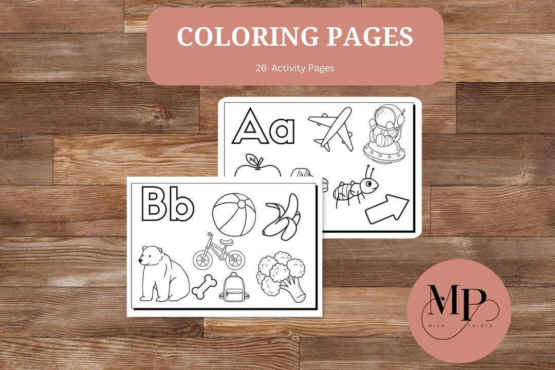 Alphabet Coloring Pages for Preschoolers, Homeschooling Printable, Fun ...