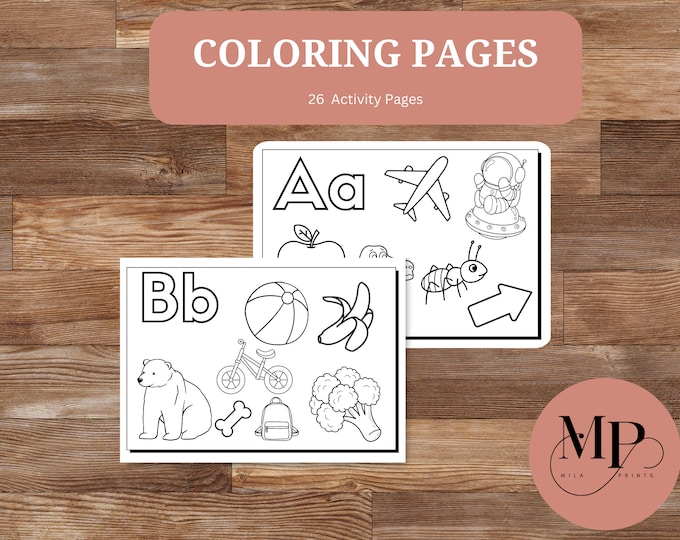 Printable Alphabet Coloring Pages for Kids, ABC Learning Activity ...
