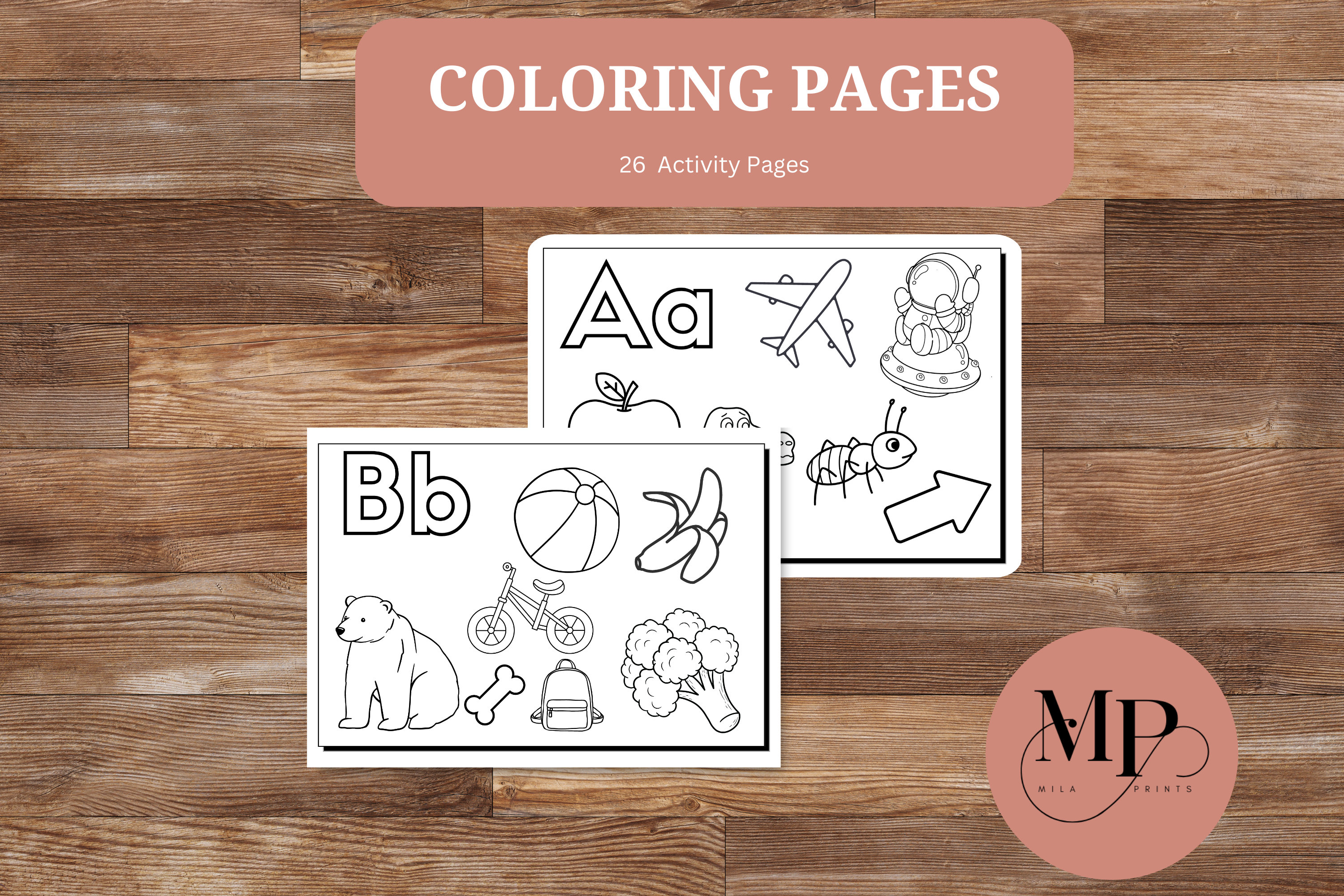 Alphabet Coloring Pages for Preschoolers, Homeschooling Printable, Fun ...