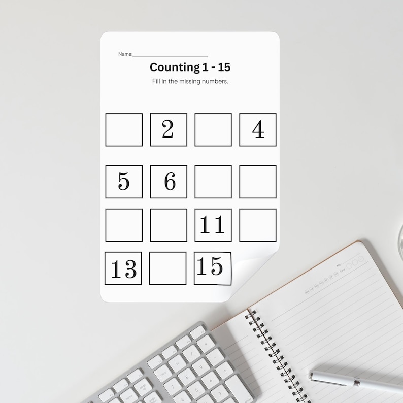 Missing Numbers 1-25 Worksheets, Preschool Printable Math Practice ...