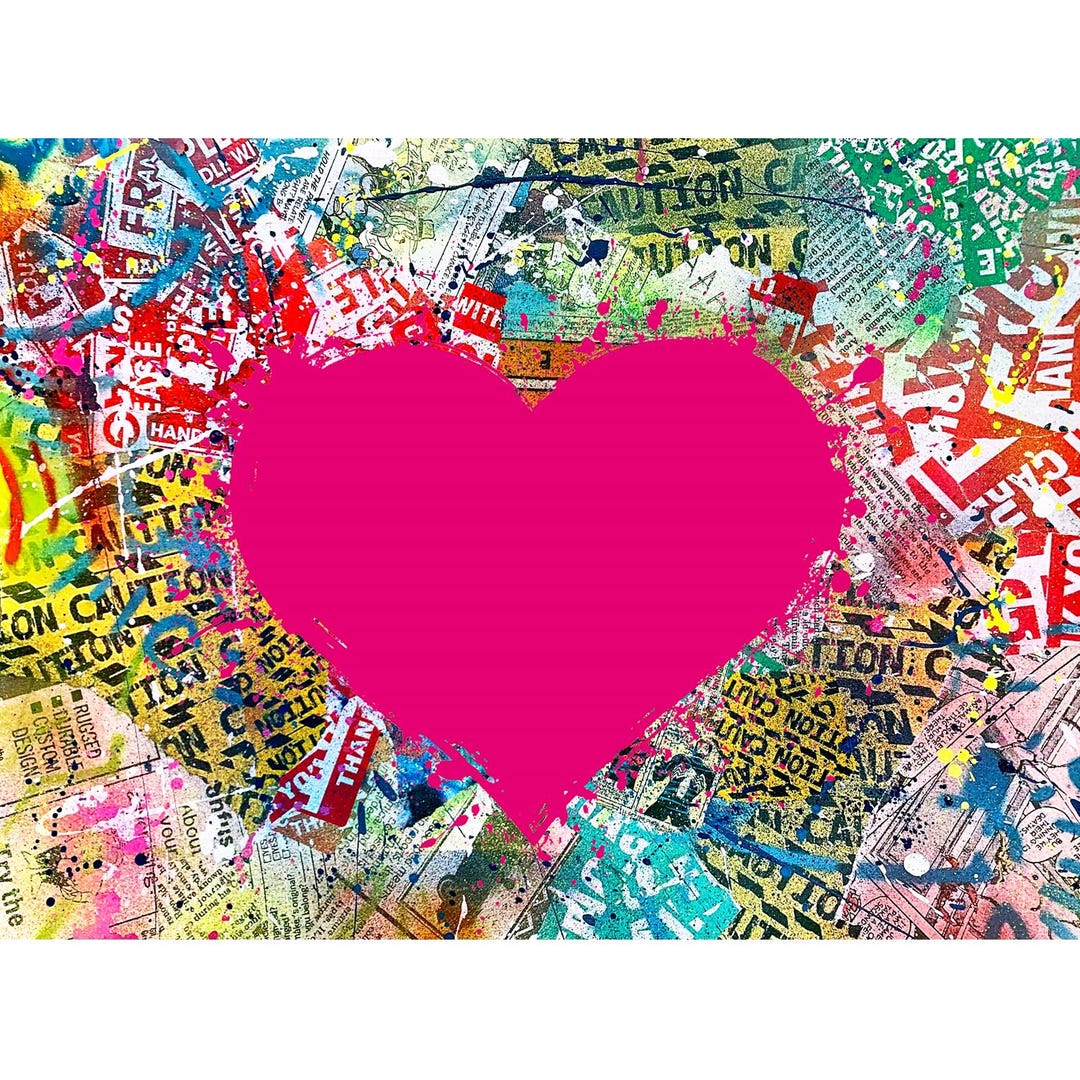 Heart by E.M. Zax Numbered Limited Edition on Paper Hand Signed by the ...