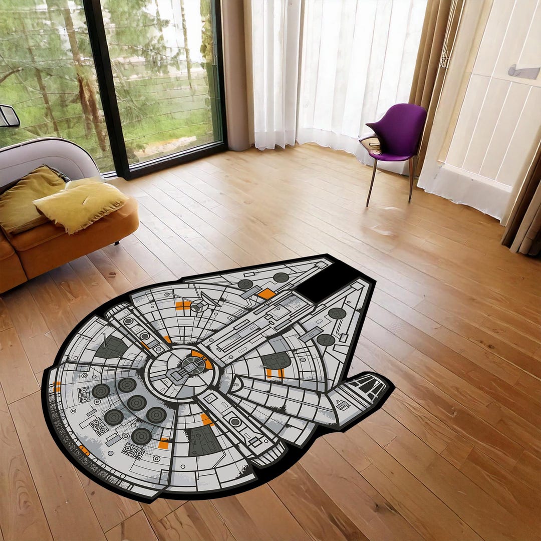 Star Wars Rug,millenium Falcon Rug,star Wars Ships, Gift for Star Wars ...