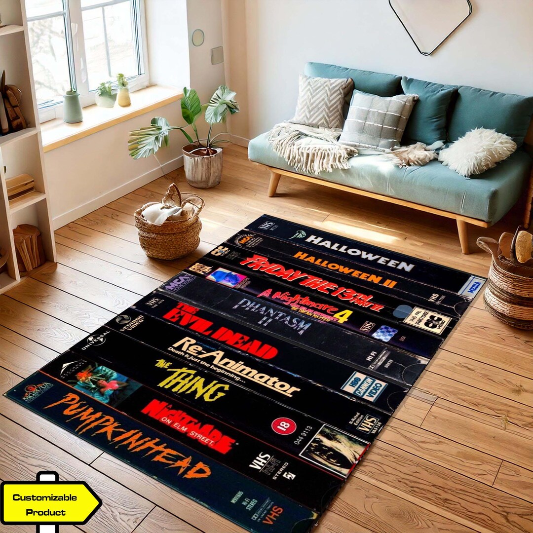 Retro Horror VHS Movie Rug: 80s Video Store Carpet - Etsy