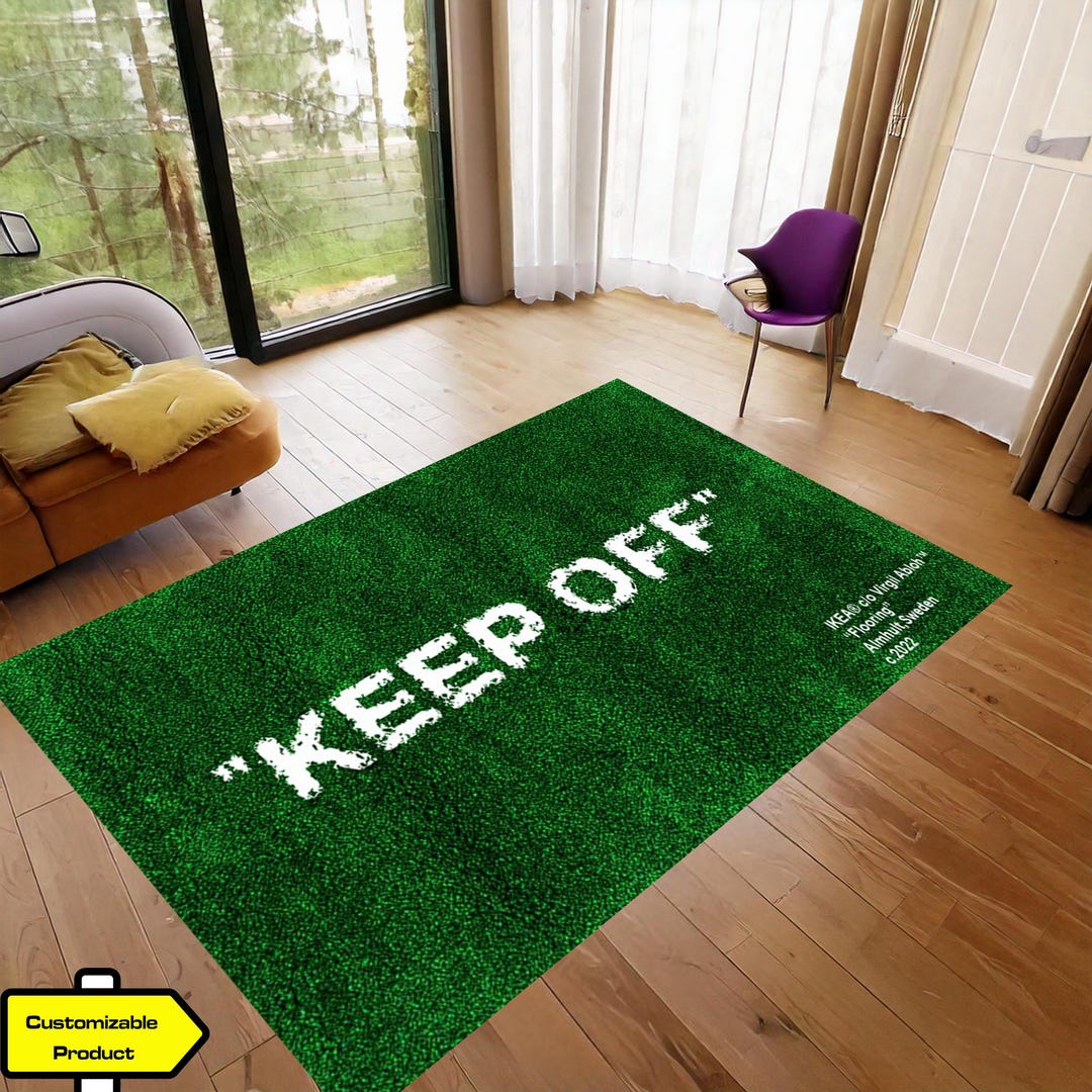 Keep Off, Keep off Rug, Green Rug, Aesthetic Rug, Natural Looking Keep ...