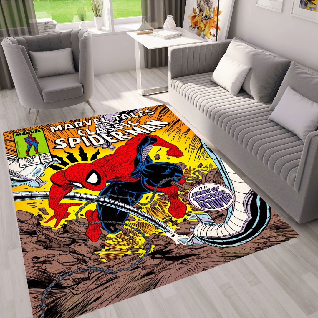 Spider-man Rug, Amazing Spiderman Carpet, Spiderman Area Rug, Comic ...