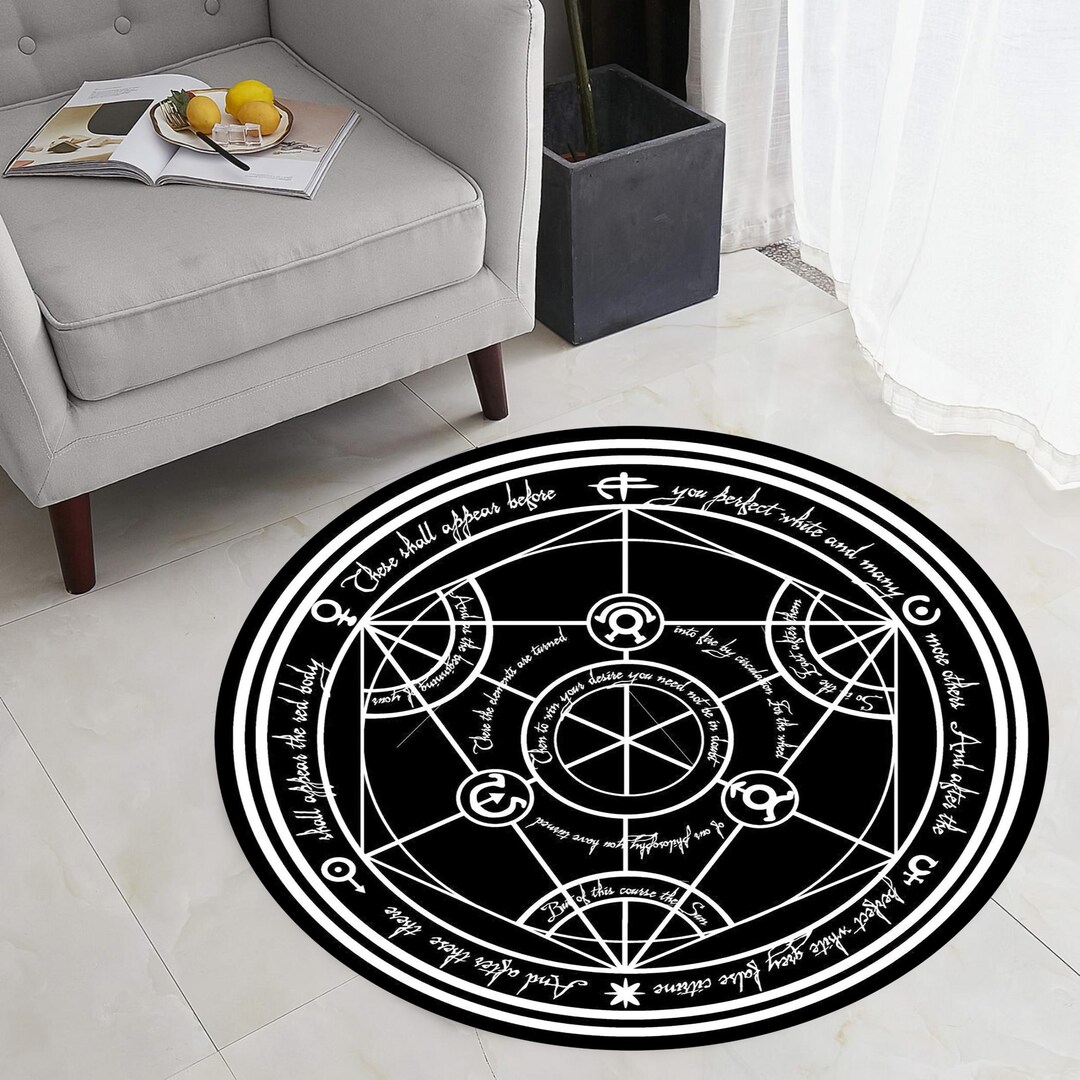Transmutation Circle, FMA Rug, Japanese Anime, Manga Round Rug, Full ...