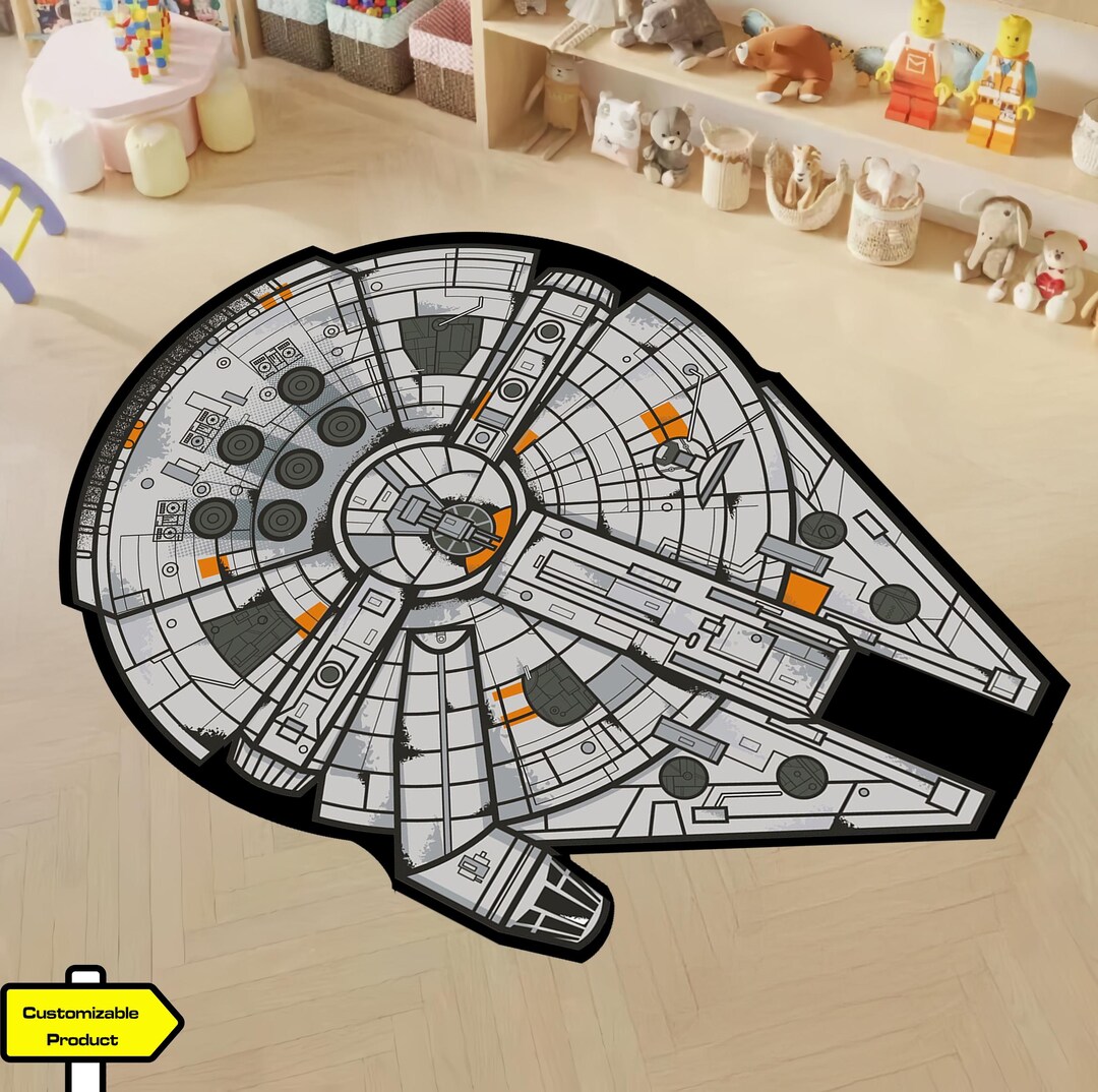 Star Wars Battleship, Star Wars Rug, Millenium Falcon Rug, Star Wars ...