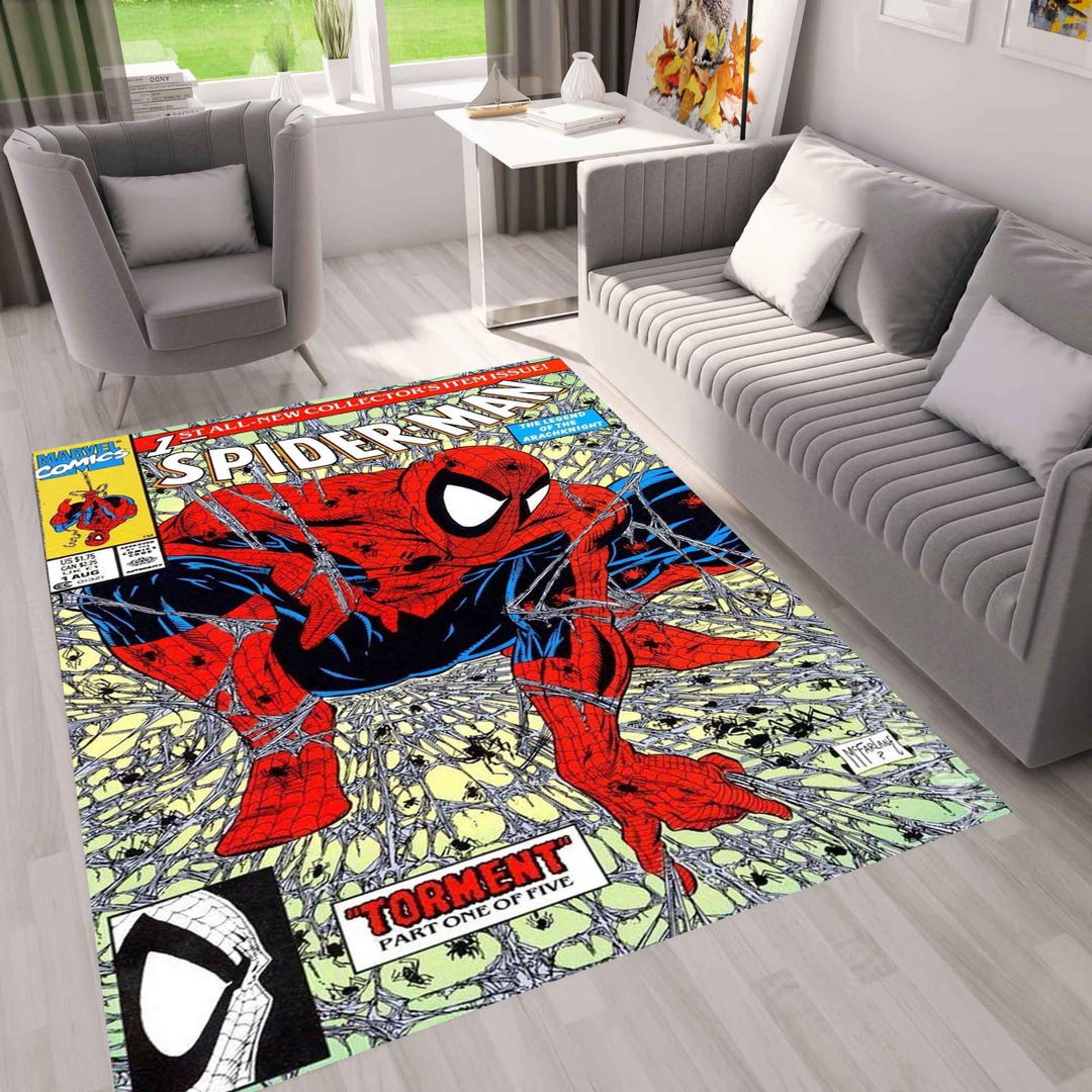 Spider Man Rug, Comic Rugs, Spiderman Comic Area Rugs, Comic Book No: 1 ...