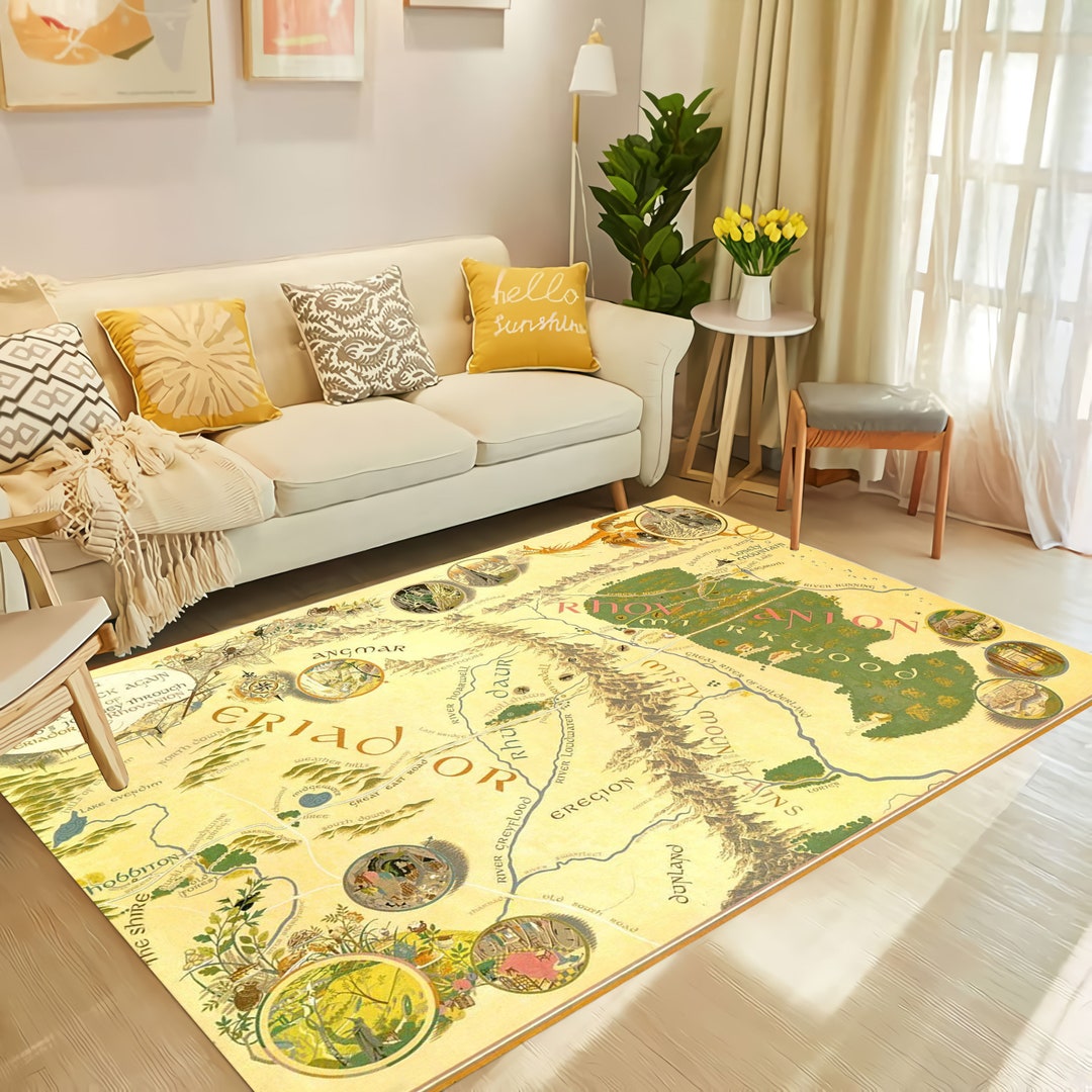 Old World Maps, Middle Earth Rug, Lord of the Rings Maps Rug, Movie Rug ...