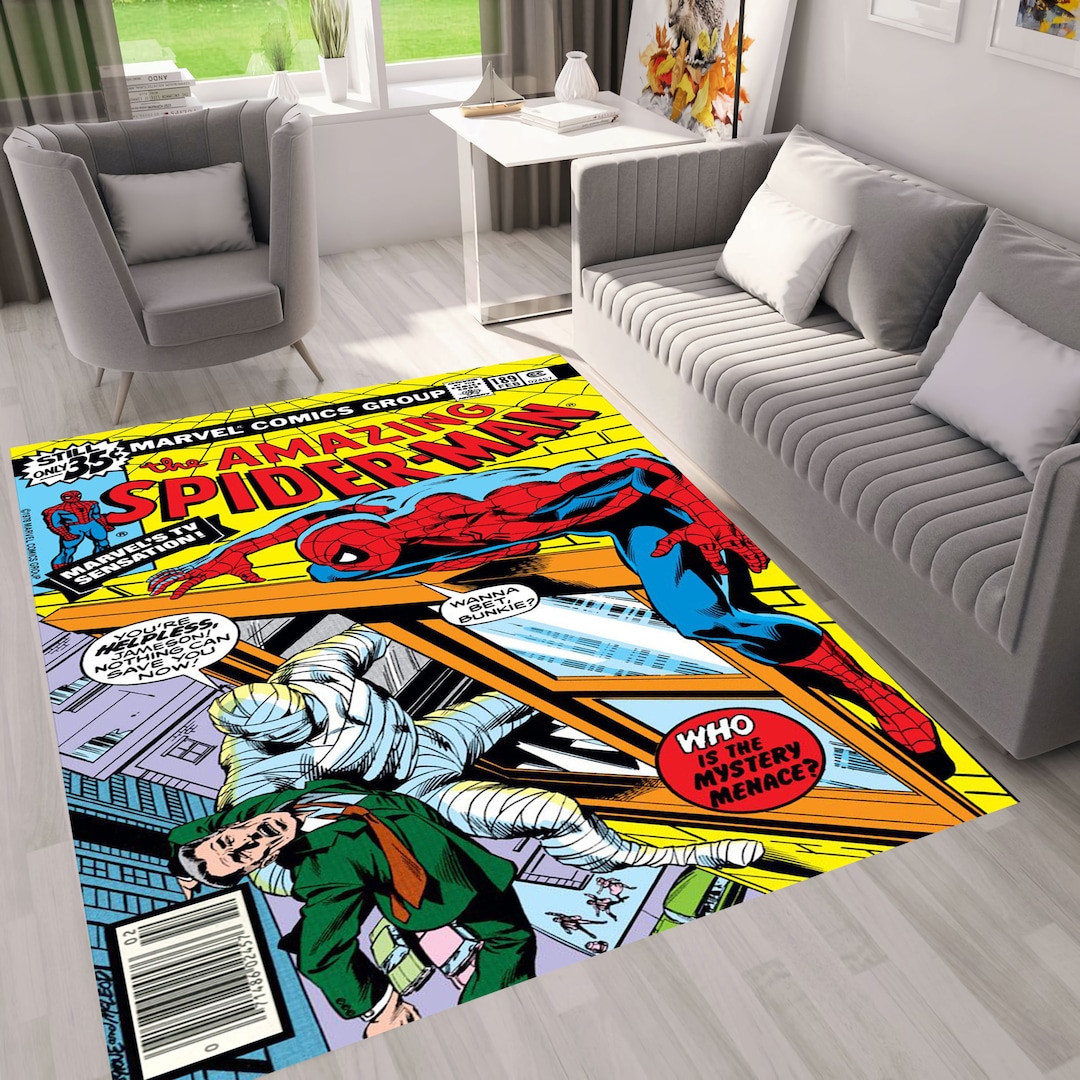 Spiderman Rug, Comic Rugs, Spiderman Comic Area Rugs, Comic Book Rug ...