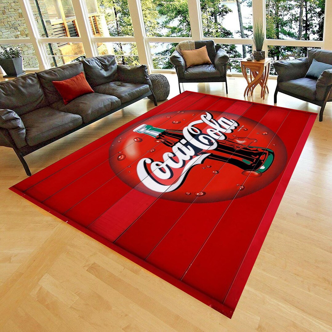 Coca Cola Rug, Coca Cola Art, Retro Cola Themed Rug, Christmas Gift ...