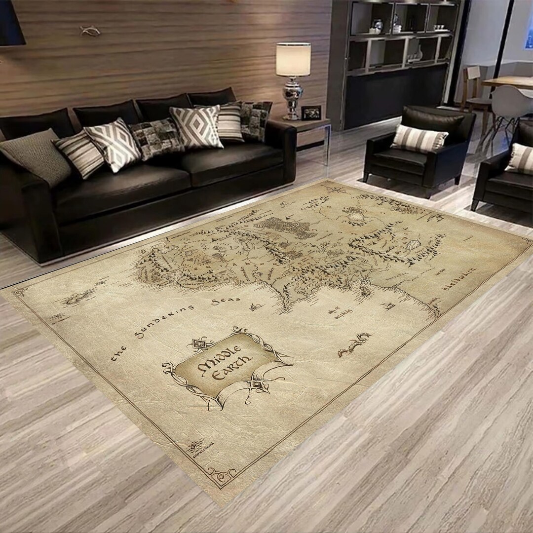 Lord of the Rings Map, Middle Earth Map, Lotr Rug, Lord of the Ring ...