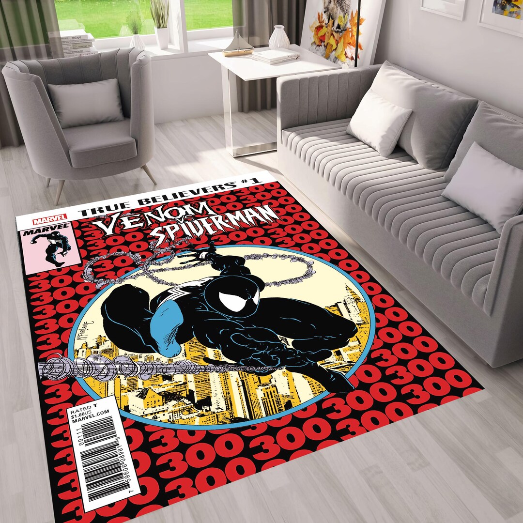 Venom Rug,spiderman Rug,spiderman Comics Rug, Comic Book Rug, Comic ...