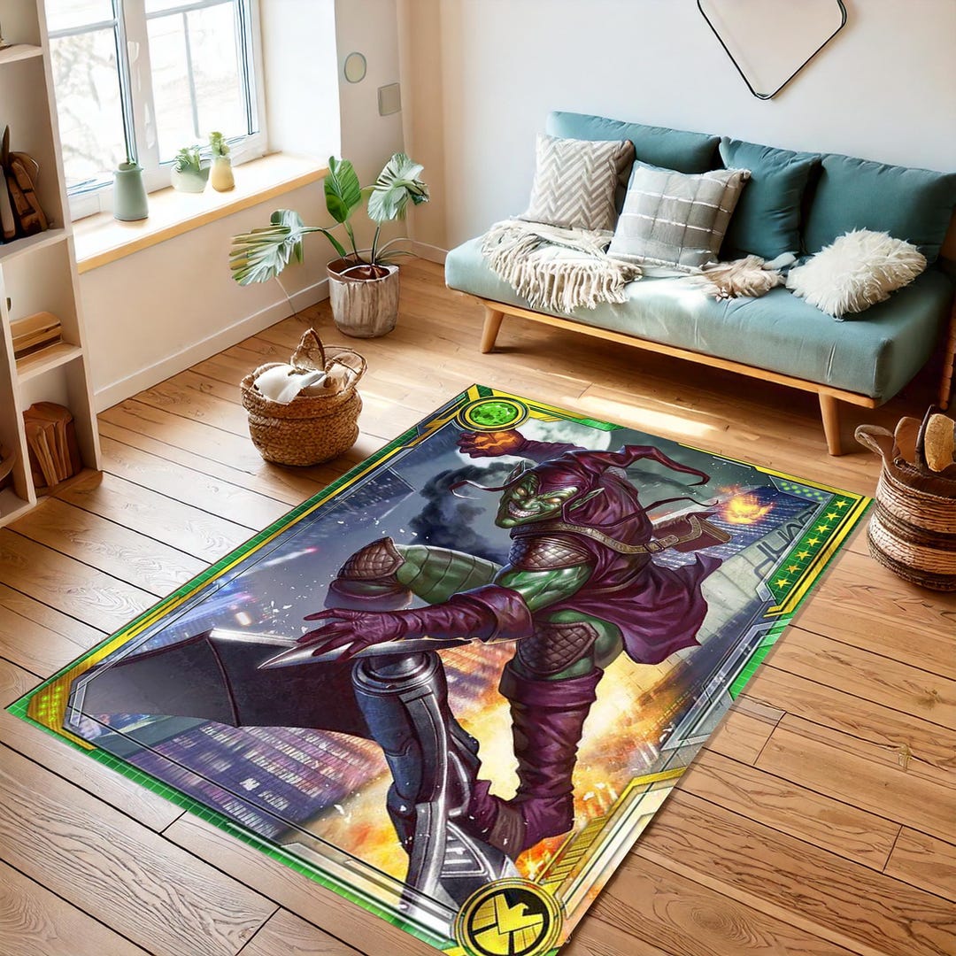 Green Goblin Rug: Spiderman Comic Book Carpet - Etsy