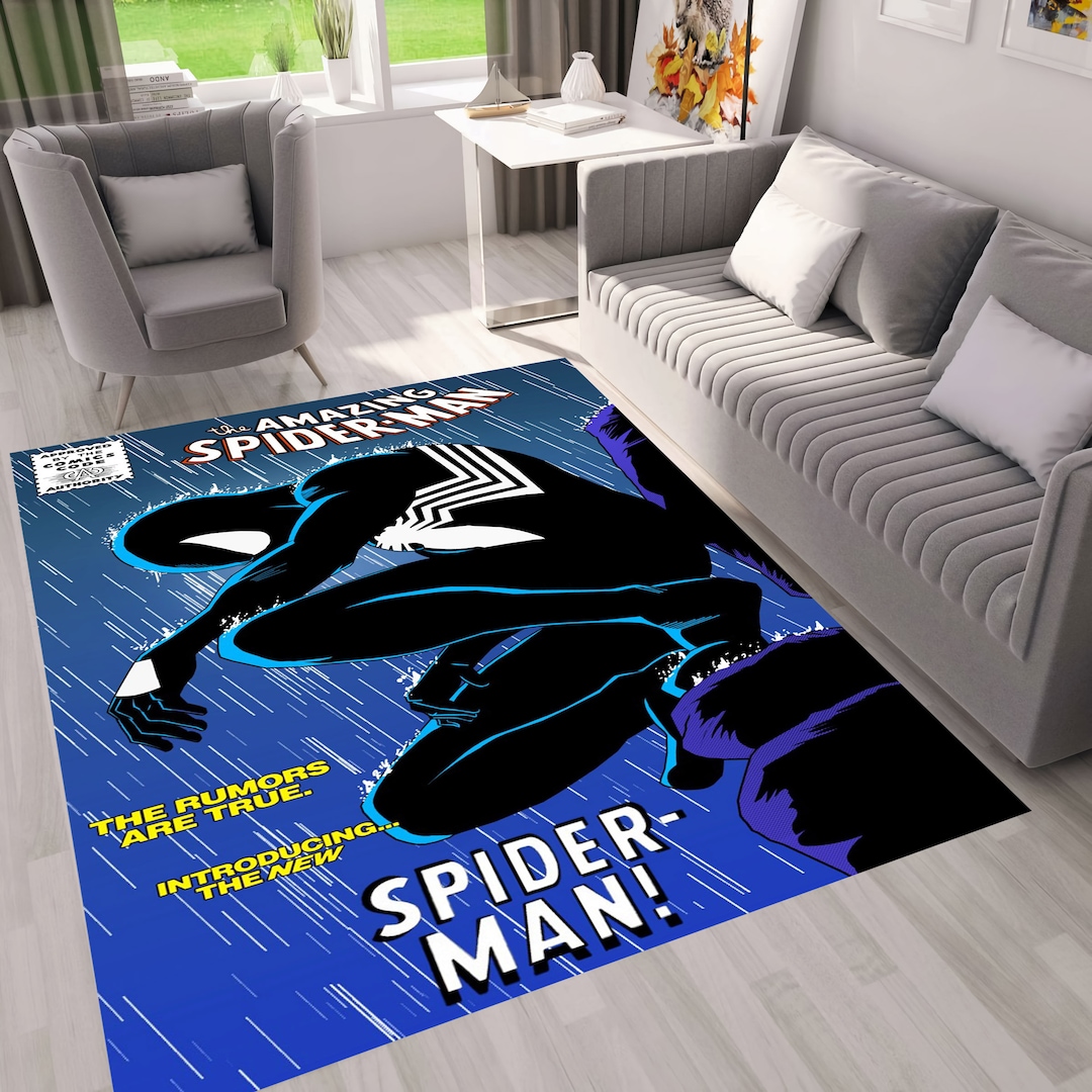 Spider-man Rug,spider Man Covers,amazing Black Spiderman,comic Book ...