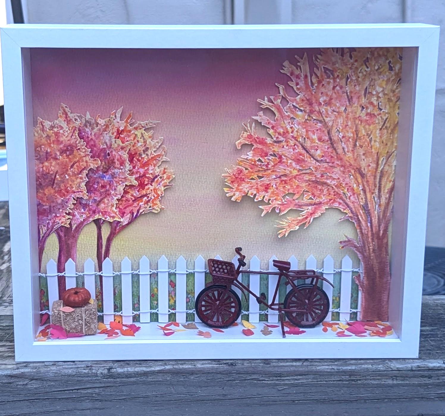 Fall Bicycle Scene Diorama - Etsy
