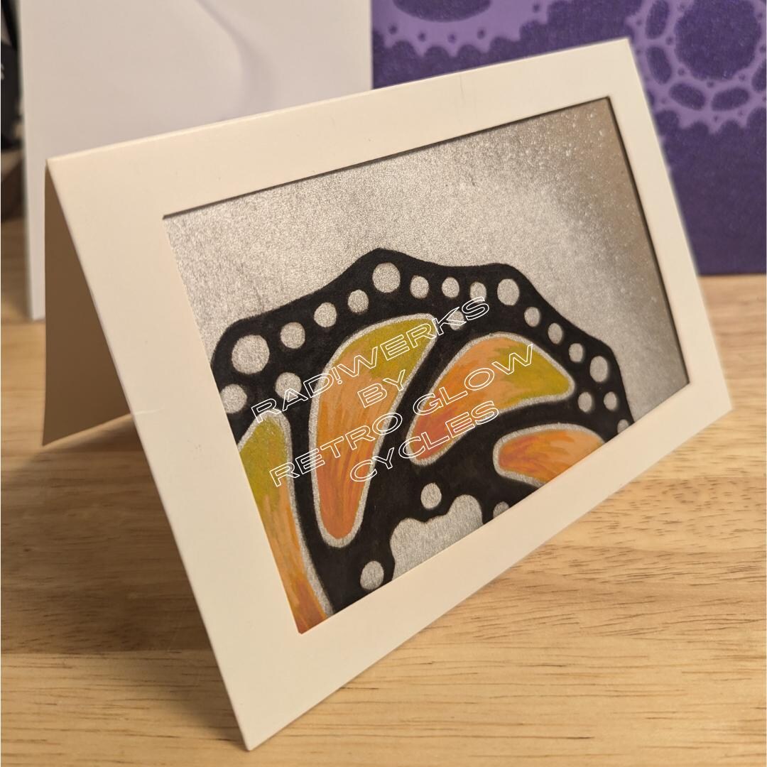 Set of Cards: Four "butterflies" Made From Bike Disc Brake Rotor - Etsy