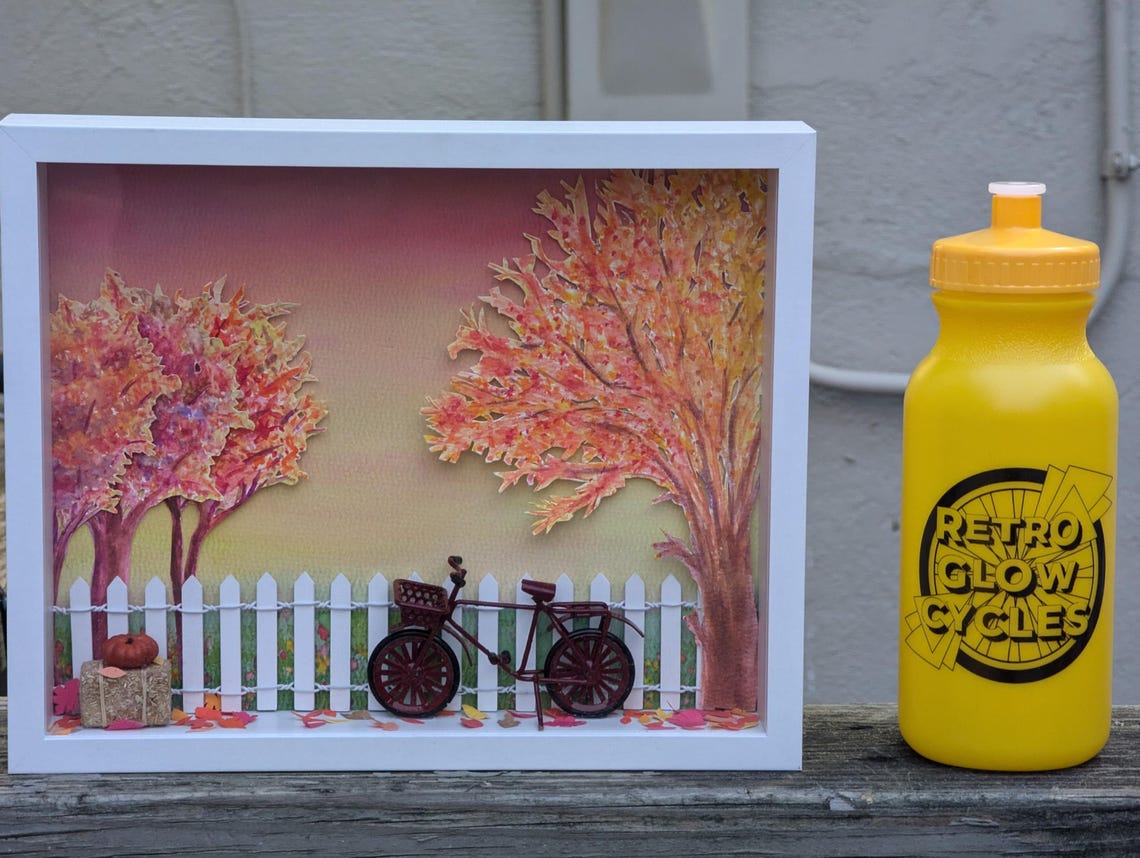 Fall Bicycle Scene Diorama - Etsy