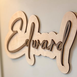 Personalised Wooden Name Sign | Custom Wooden Nursery Decor - Etsy