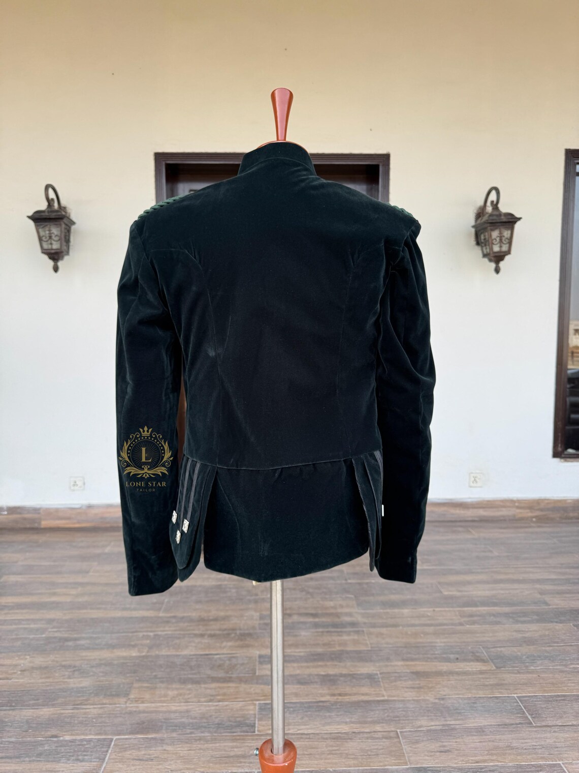 Men's Dark Green Scottish Regulation Kilt Jacket Custom Made Highland ...